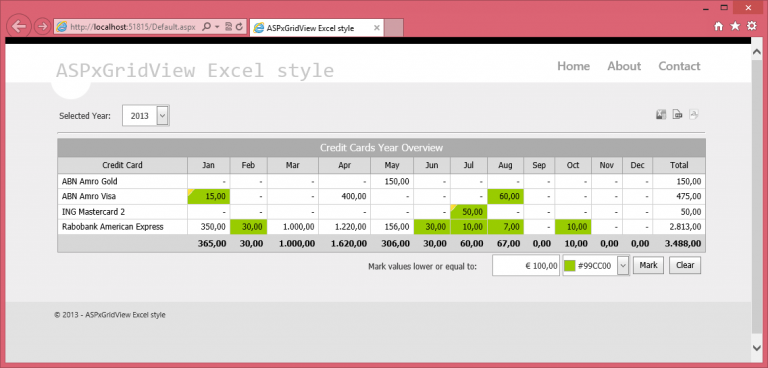 Aspxgridview Excel Style Extending Functionality Mummys Blog