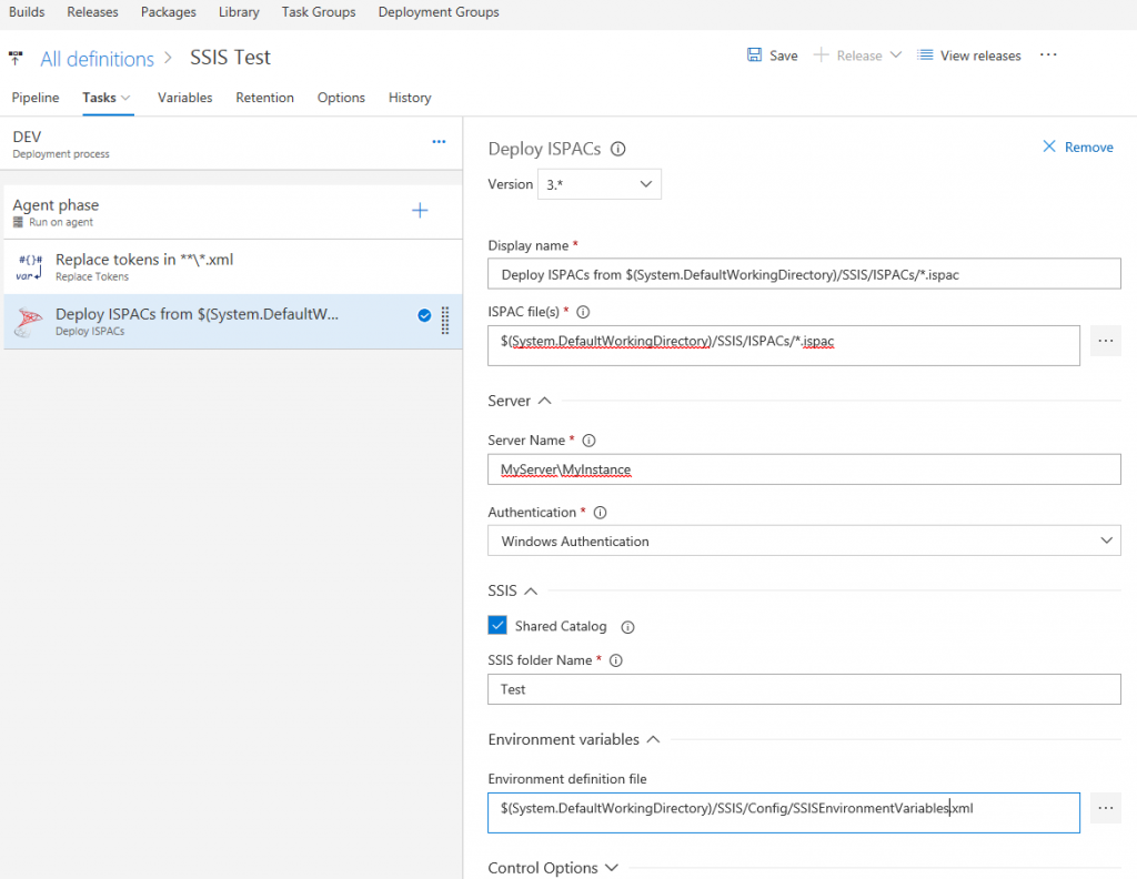 Deploy SSIS packages from TFS/VSTS Build/Release – Mummy's blog