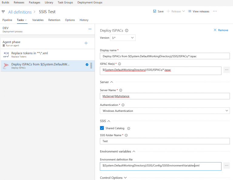 Deploy SSIS packages from TFS/VSTS Build/Release – Mummy's blog